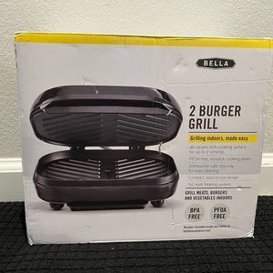 bella | Kitchen | New Open Box Bella 2 Burger Grill | Poshmark